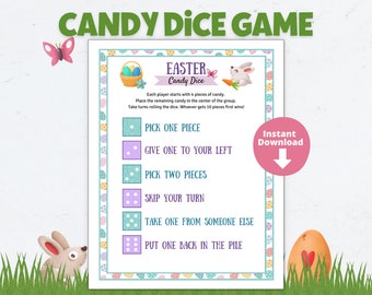 Easter Candy Dice Game, Easter Party Game, Easter Games, Easter Games ...