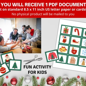 Christmas Match Game for Kids | Classroom Matching Activity | Holiday ...