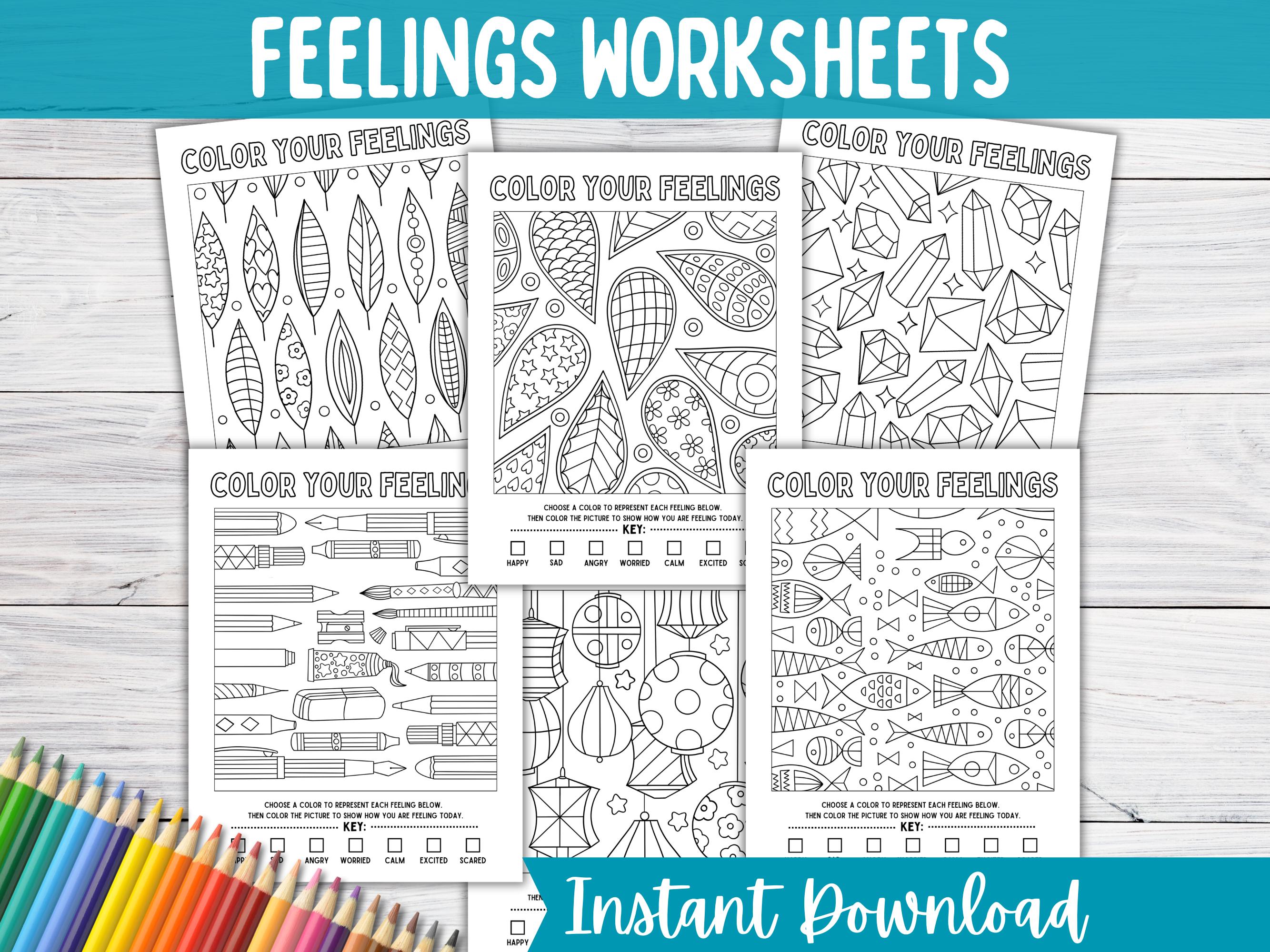 Therapy Worksheets, Mood Tracker for Depression, Anxiety Journal, CBT ...