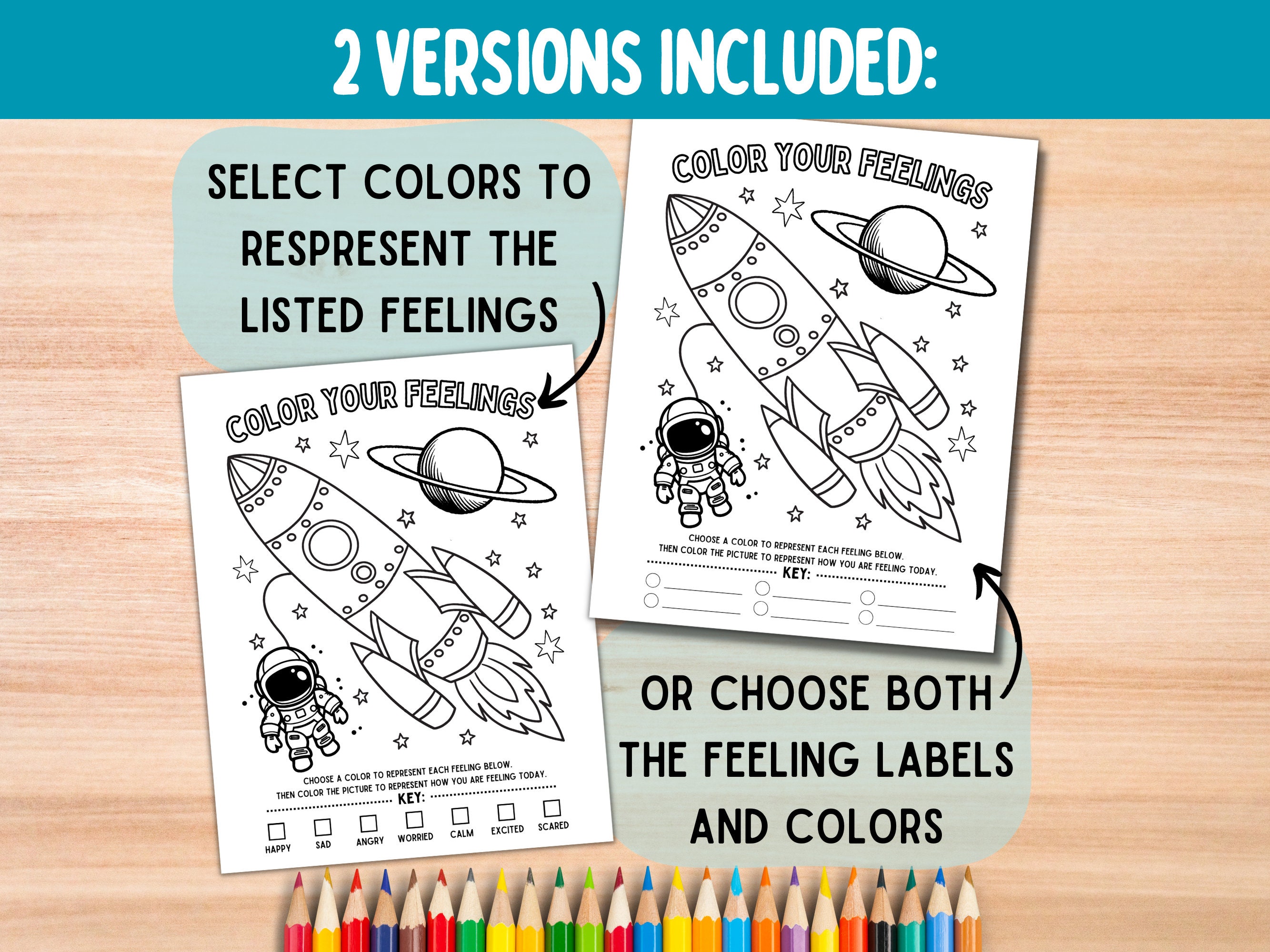 Feelings Emotions Coloring Page for Kids Art Play Therapy Worksheet ...