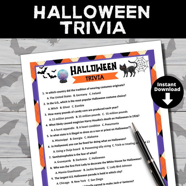 Halloween Trivia - Etsy