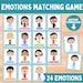 Feelings and Emotions Matching Game for Kids Printable | Play Therapy ...