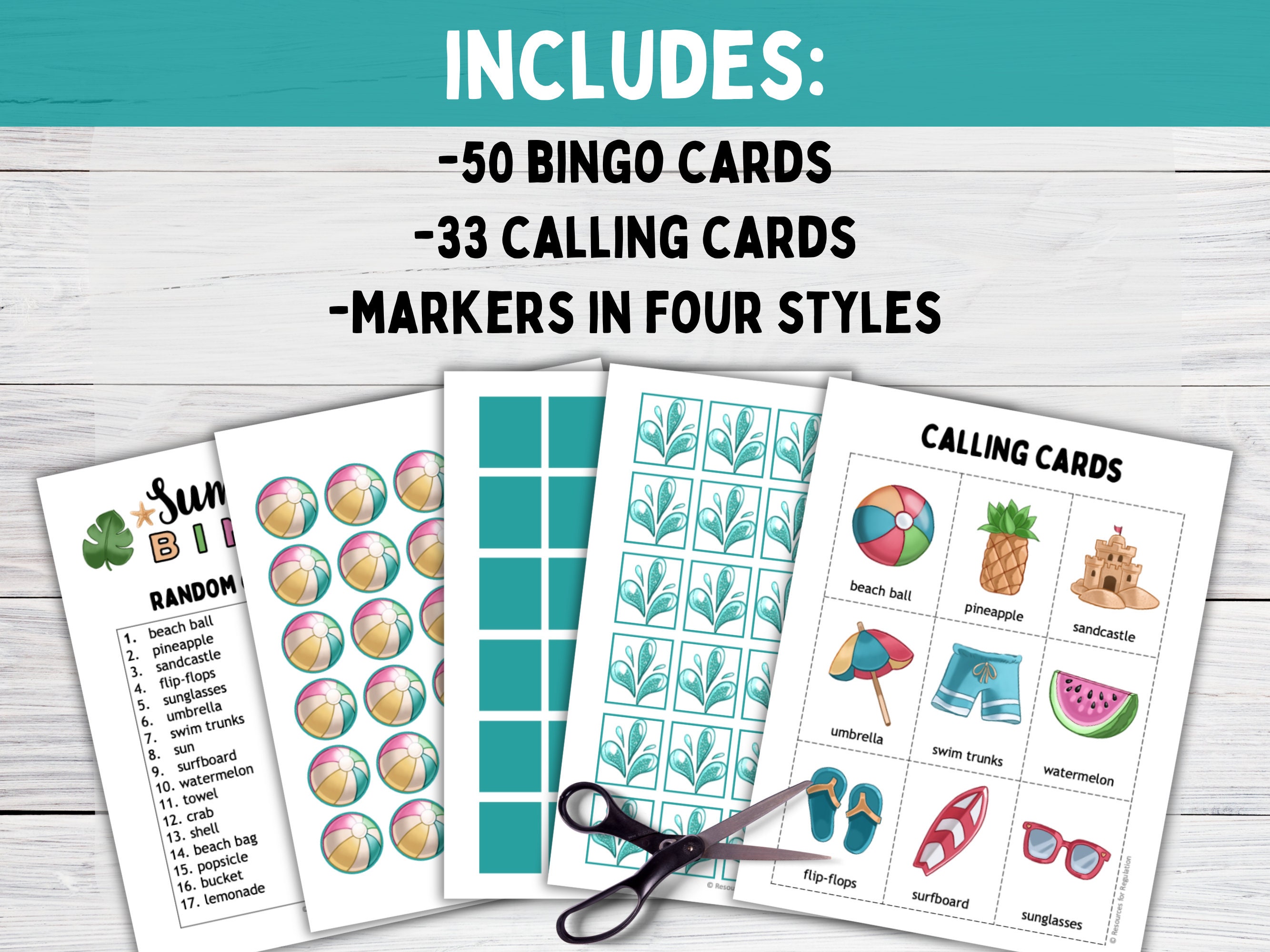 Summer BINGO Card for Kids and Teens, End of School Year Printable ...