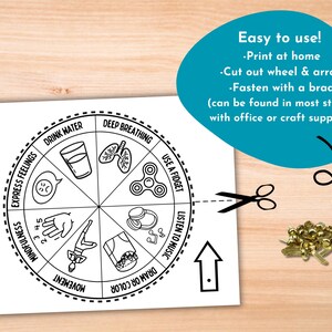Coping Skills Wheel Coloring Craft for Kids | Emotional Regulation ...