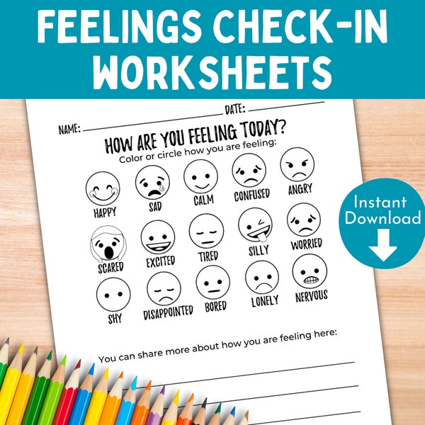 Feelings Chart/children's Mental Health/printable Counseling Activities ...