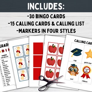 Graduation BINGO Card Preschool Activities, Kindergarten Grad Printable ...