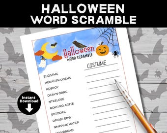 Printable Halloween Word Puzzle Game | Halloween Activity for Kids and ...