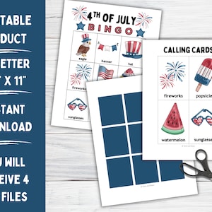 July 4th BINGO Card Preschool Activities, 4th of July Classroom ...