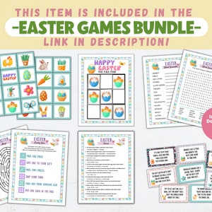 Easter Candy Dice Party Game Printable Easter Game for Kids - Etsy