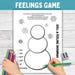 Snowman Feelings Therapy Game for Kids, Dice Emotions Activity, Winter ...