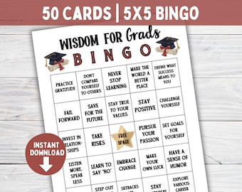 Printable Graduation Bingo Card - Etsy