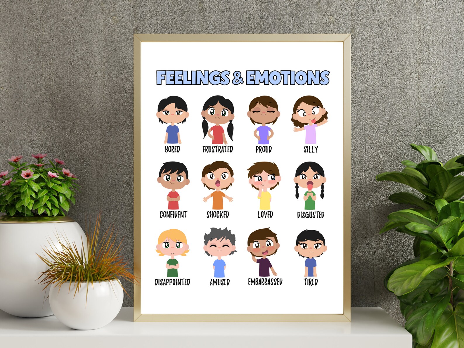 Emotions Feelings Poster for Kids and Teens | Feelings Chart ...