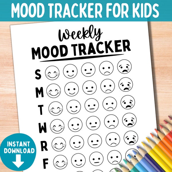 Weekly Mood Tracker - Etsy