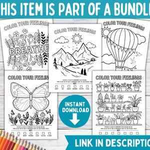 Feelings Emotions Coloring Page for Kids Teens and Adults | Therapy ...