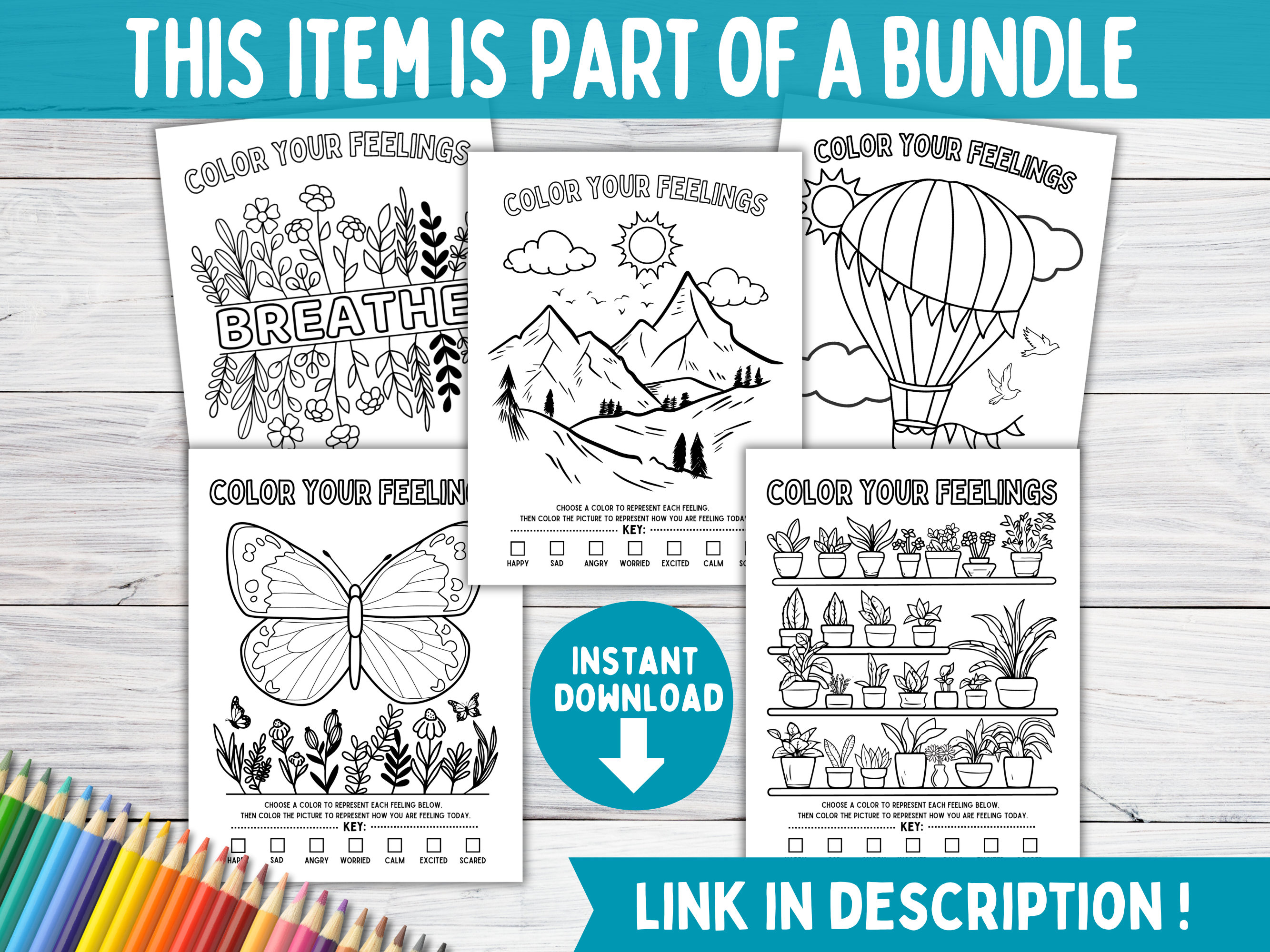 Feelings Emotions Coloring Page for Kids Teens and Adults | Therapy ...