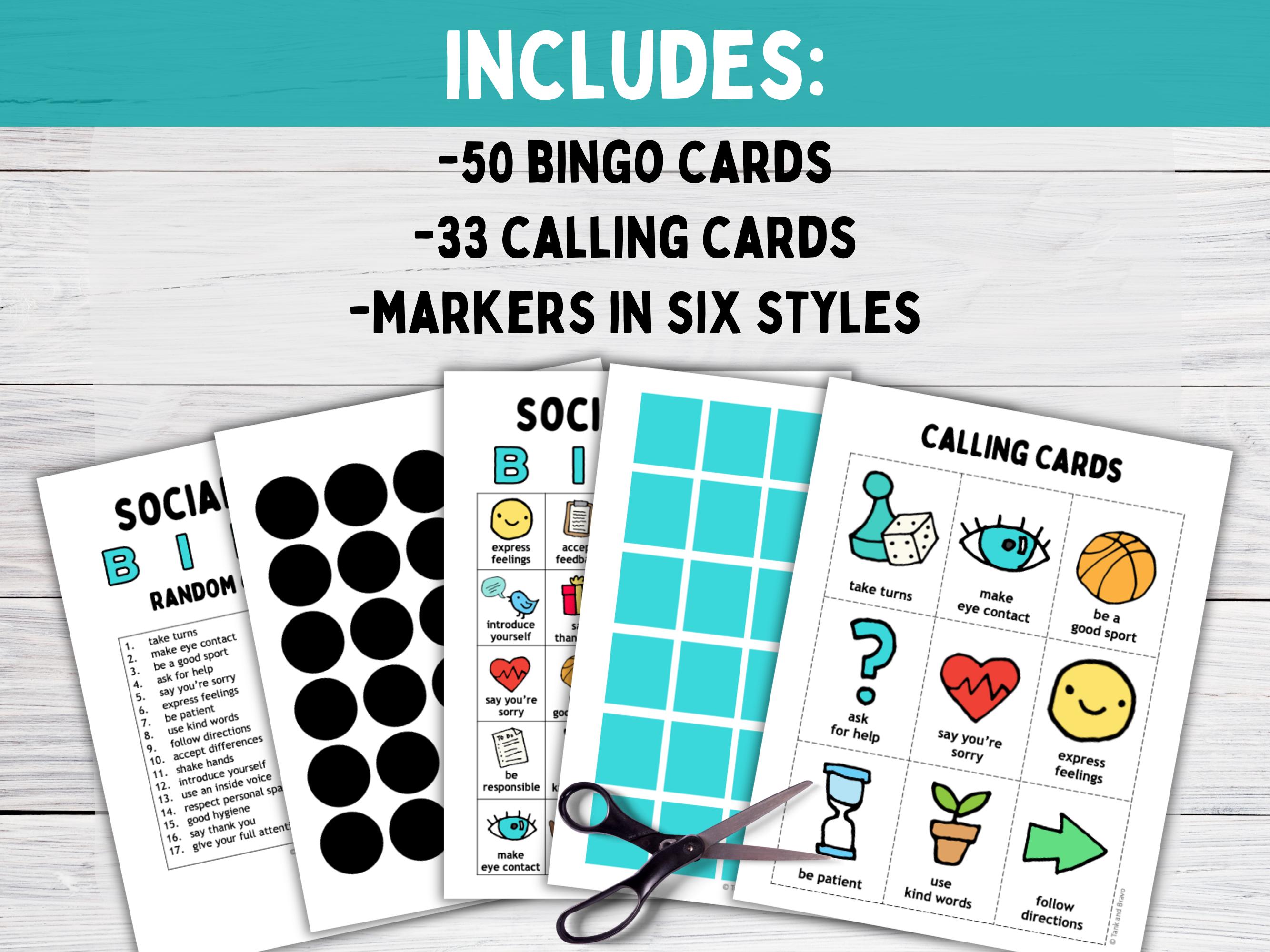 Social Skills Skills BINGO Game for Kids and Teens, Classroom SEL or ...