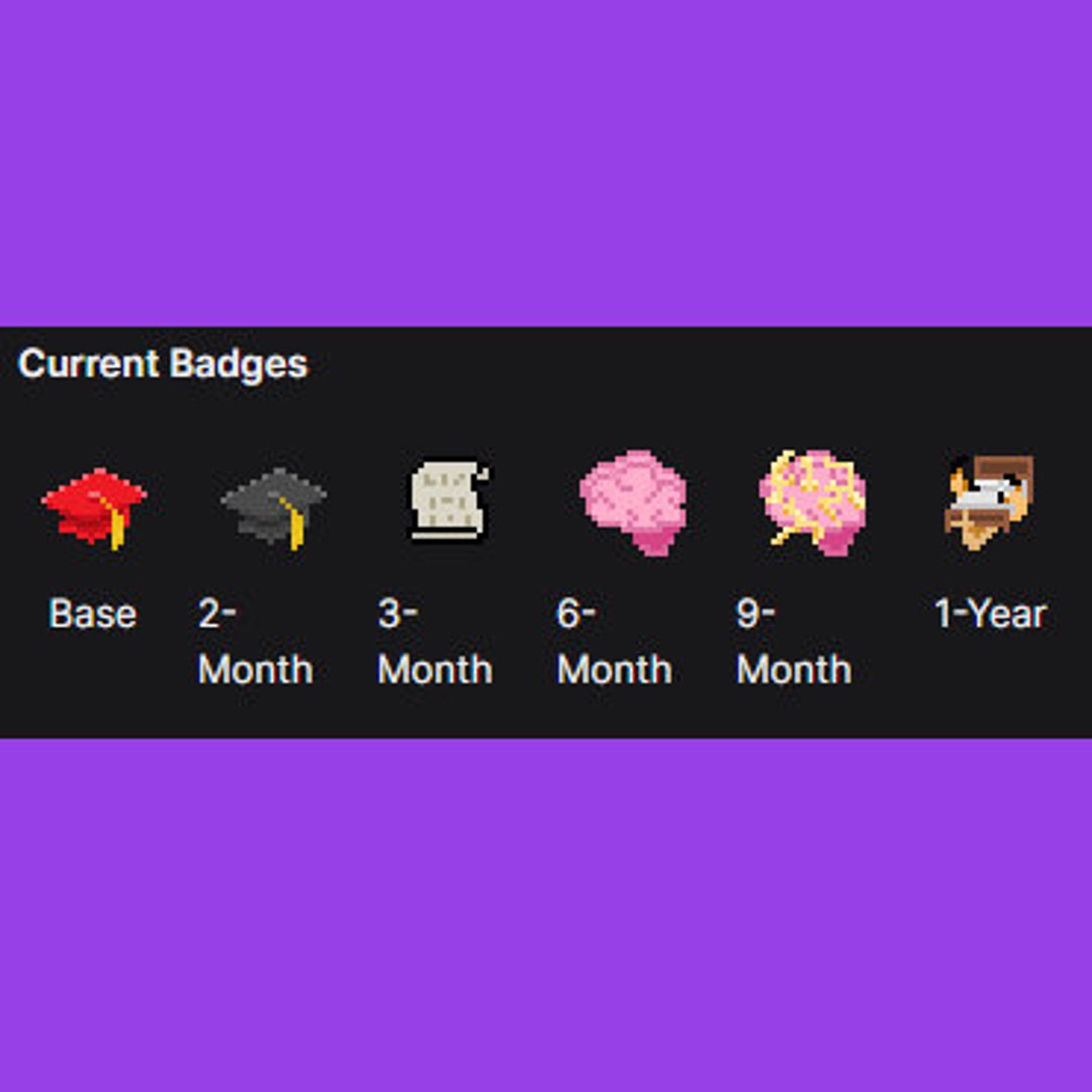 Custom Pixel Art Subscriber/bit Badge made to Order - Etsy