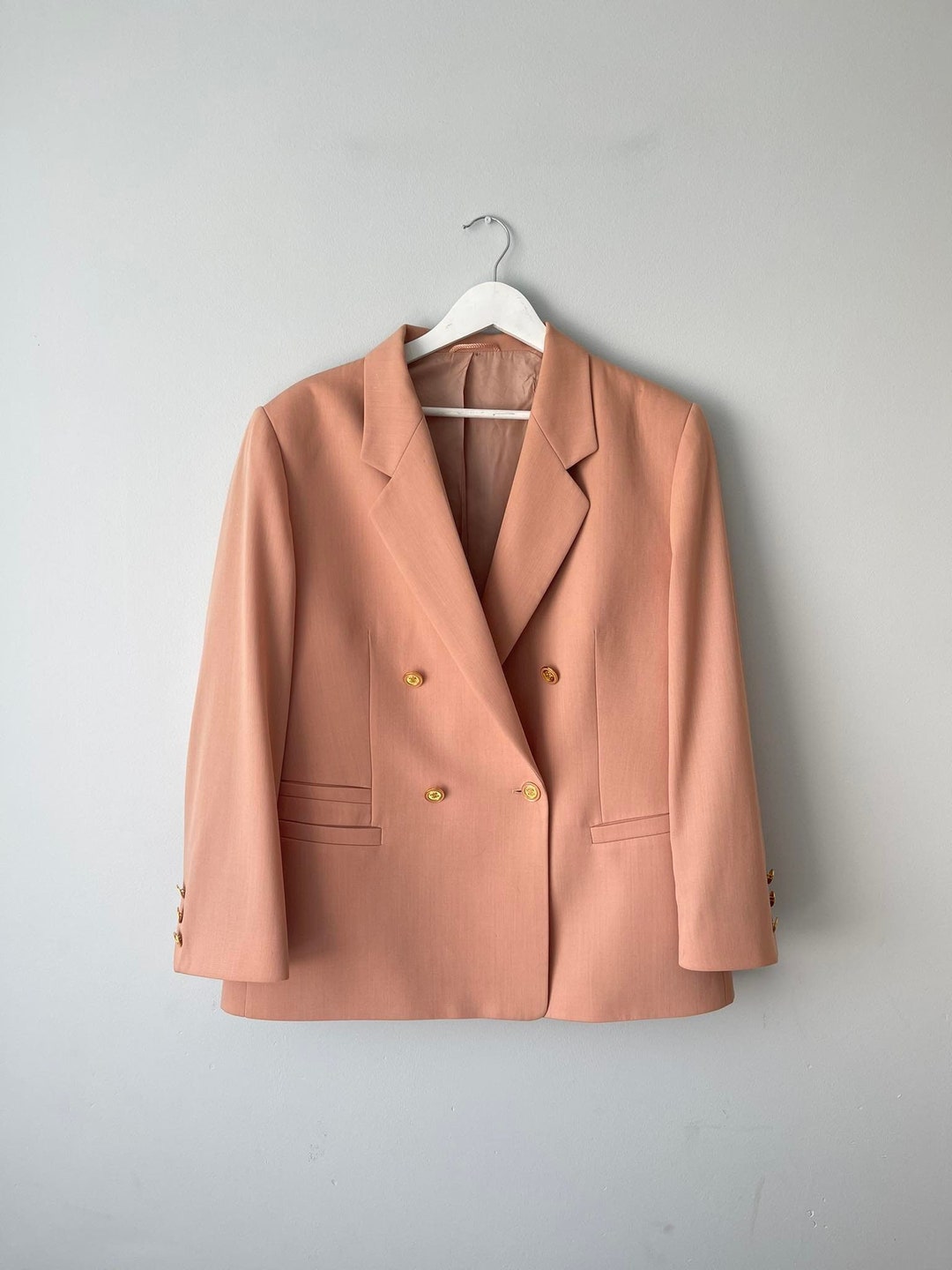 Vintage Double Breasted Blazer With Wool by Delmod - Etsy