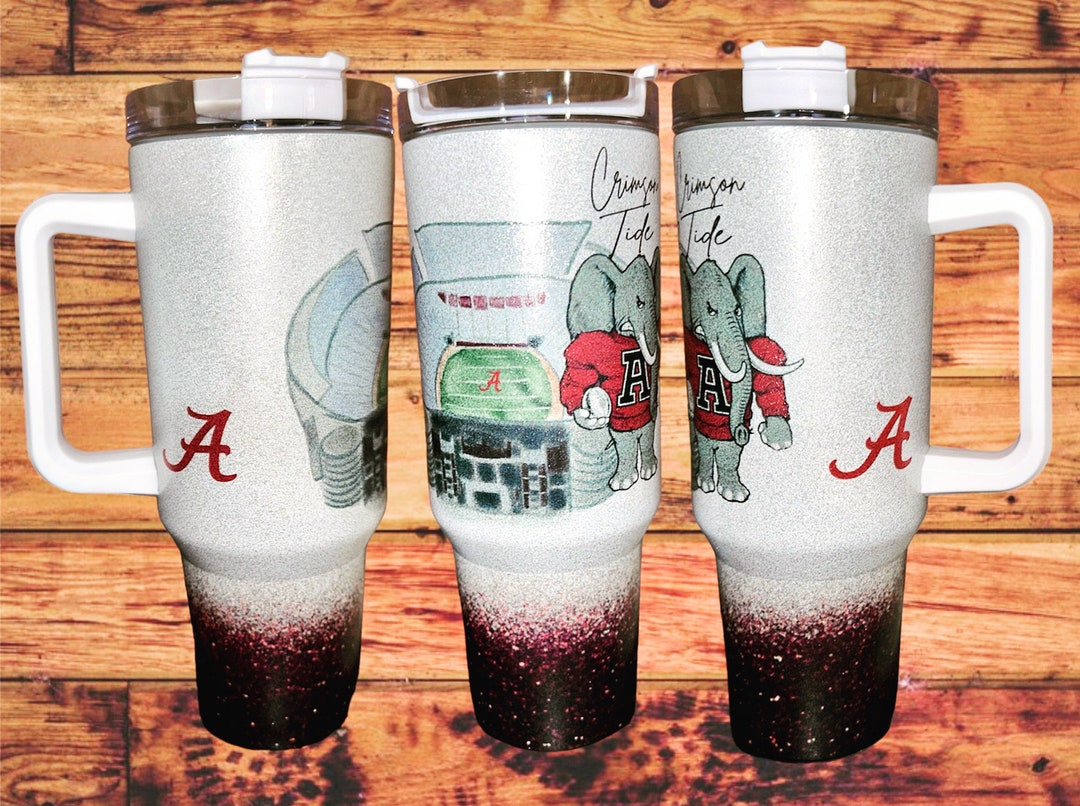 Glitter Alabama Crimson Tide 40oz Cup - Etsy