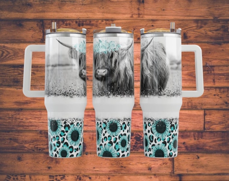 40oz Highland Cow Cup - Etsy