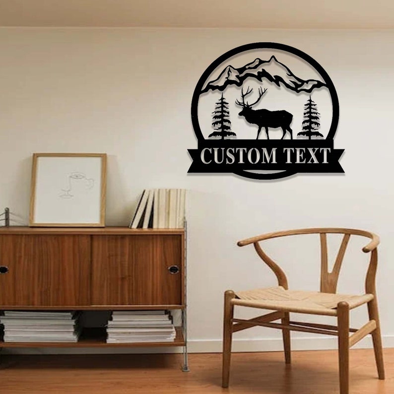 Custom Elk Metal Signelk in the Wild Metal Wall - Etsy