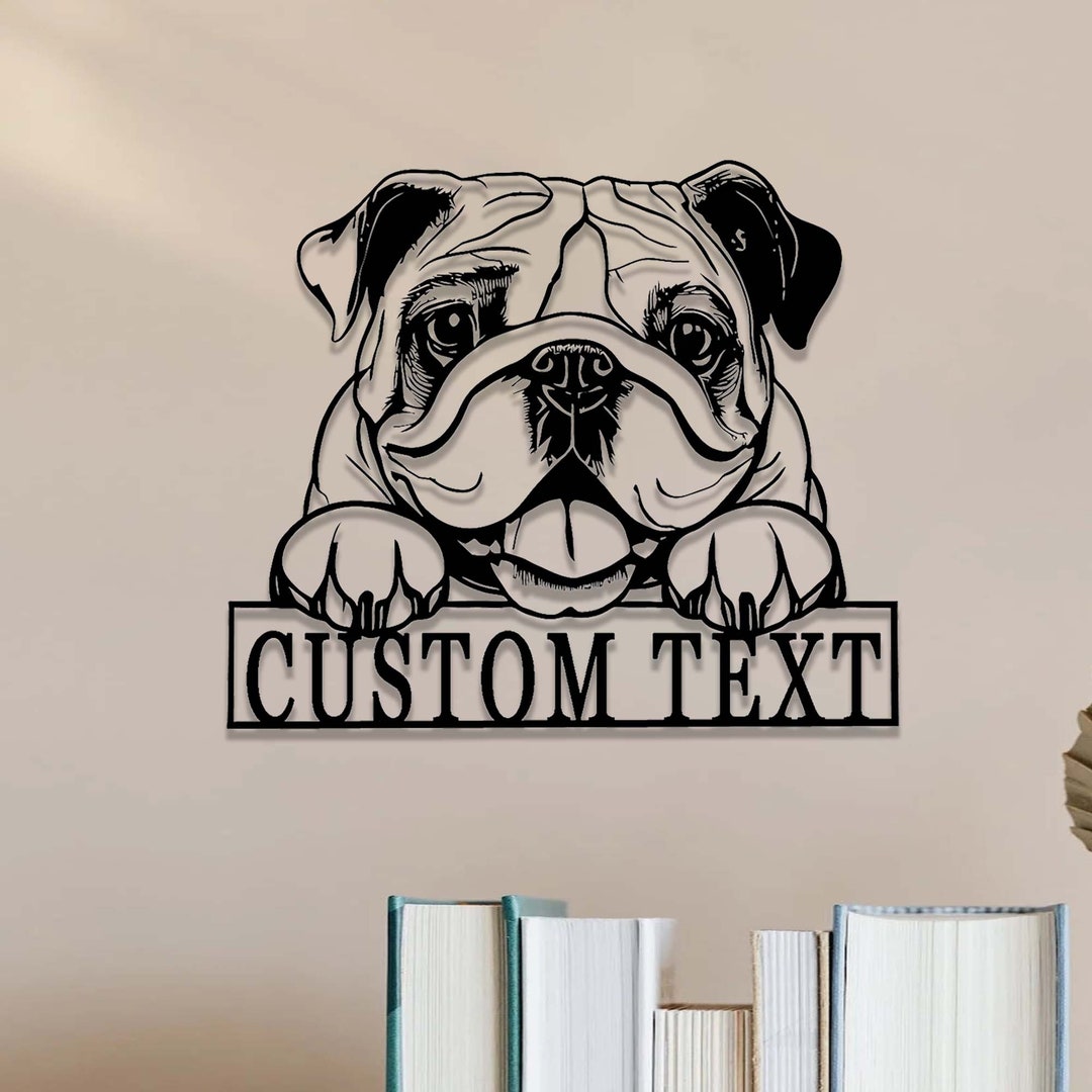Personalized English Bulldog Metal Signenglish Bulldog Metal - Etsy