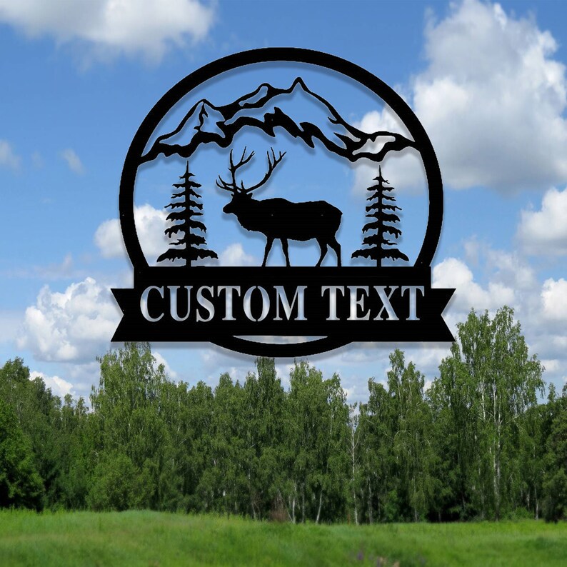 Custom Elk Metal Signelk in the Wild Metal Wall - Etsy