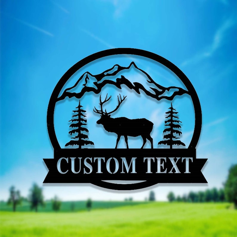 Custom Elk Metal Signelk in the Wild Metal Wall - Etsy