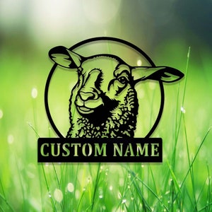 Custom Sheep Metal Sign,sheep Farm Sign,personalized Lamb Sheep Sign ...