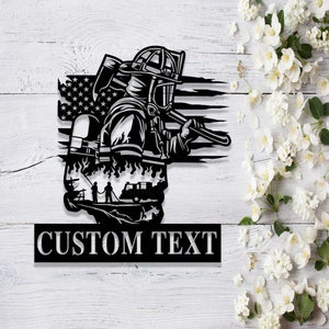 Custom Firefighter Metal Sign,fireman Metal Wall Art,personalized ...