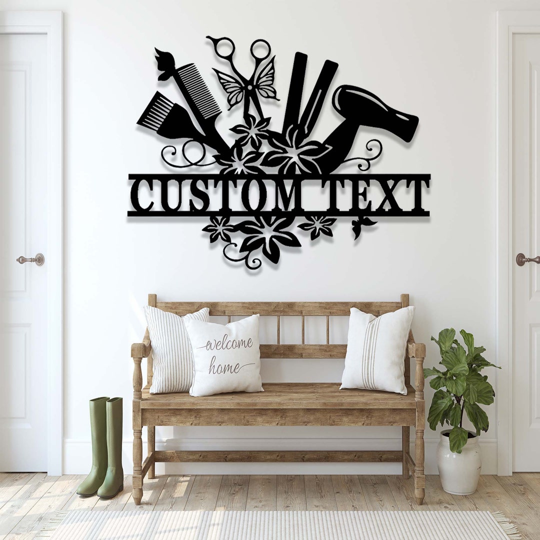 Custom Hair Salon Metal Sign,hairdresser Sign,personalized Hair Stylist ...
