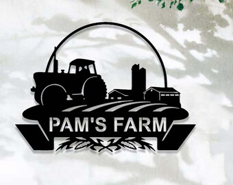 Metal Tractor Cornstalk Sign Corn Farm Dign - Etsy