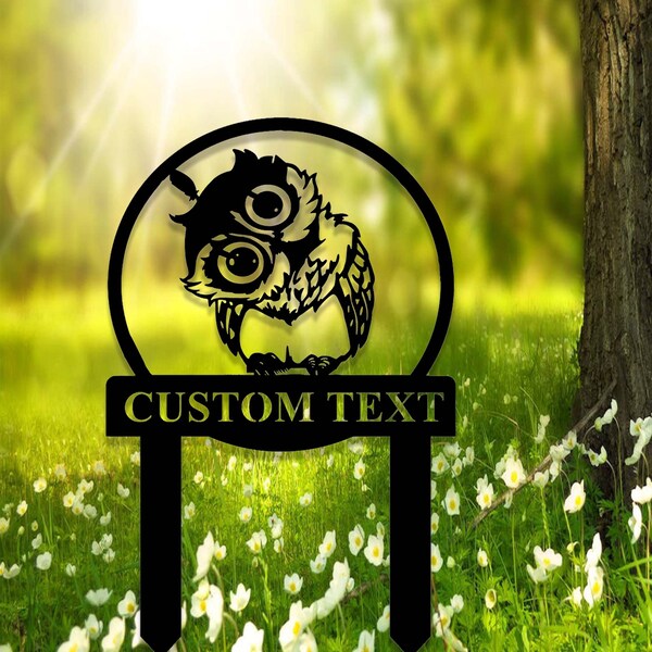 Owl Garden Art - Etsy