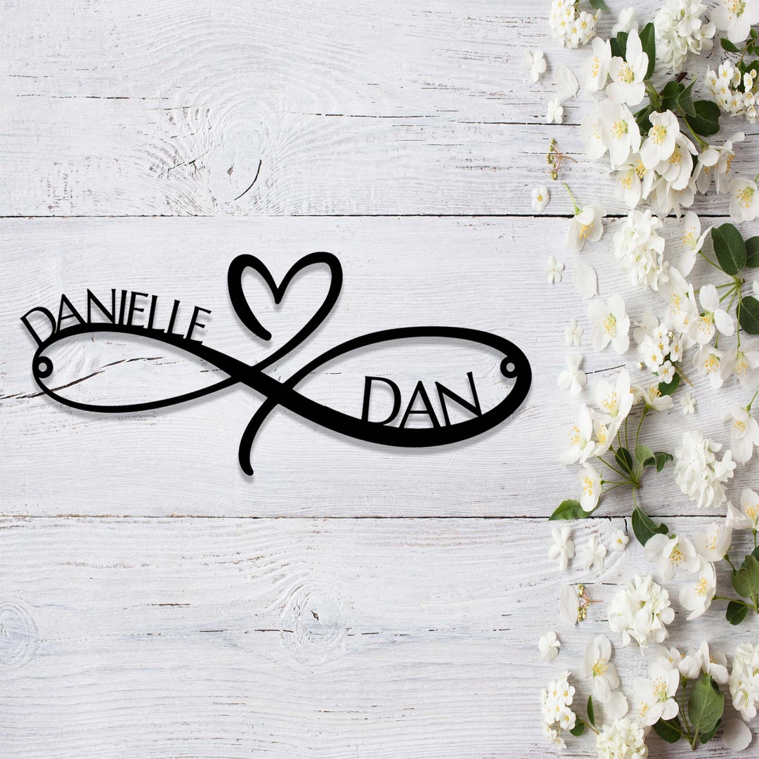 Custom Infinity Metal Sign,personalized Couple Names Sign,infinity ...