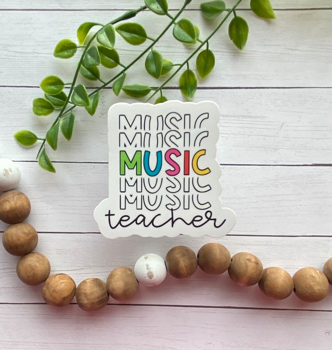 Music Teacher Sticker, School Subject Sticker, Music Classroom, Teacher ...