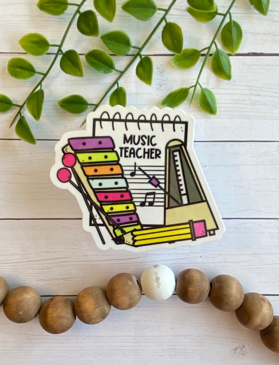 Music Teacher Sticker, School Subject Sticker, Music Classroom, Teacher ...