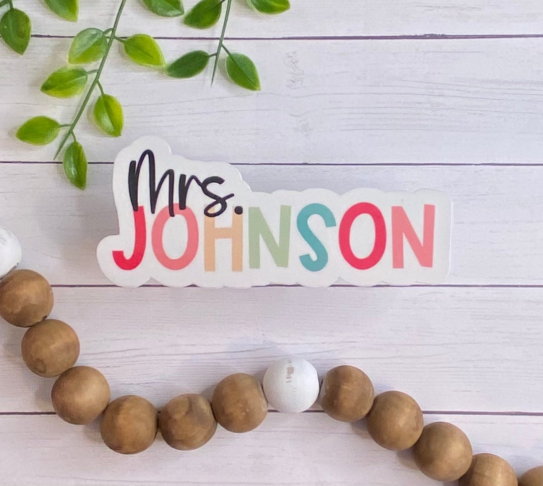 Personalized Teacher Name Sticker, Teacher Planner Stickers, Teacher ...