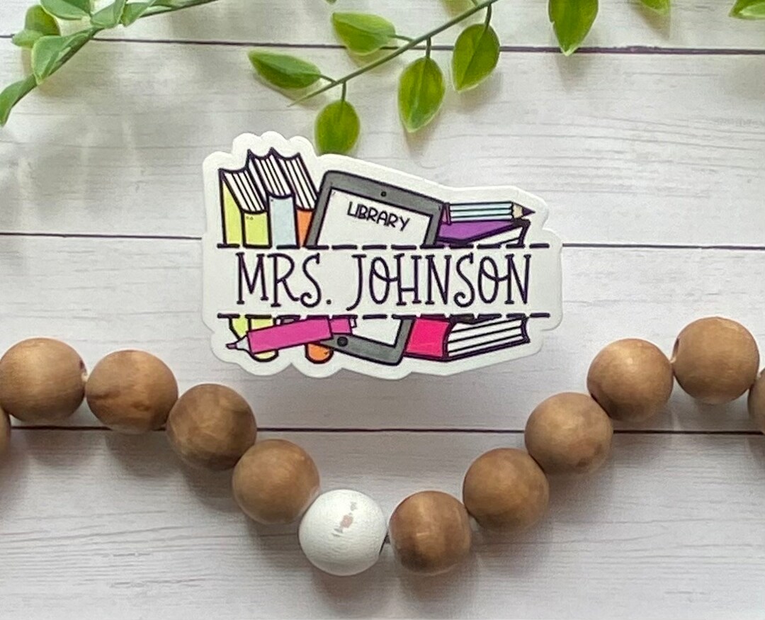 Librarian Sticker, Personalized Teacher Sticker, Planner Sticker ...