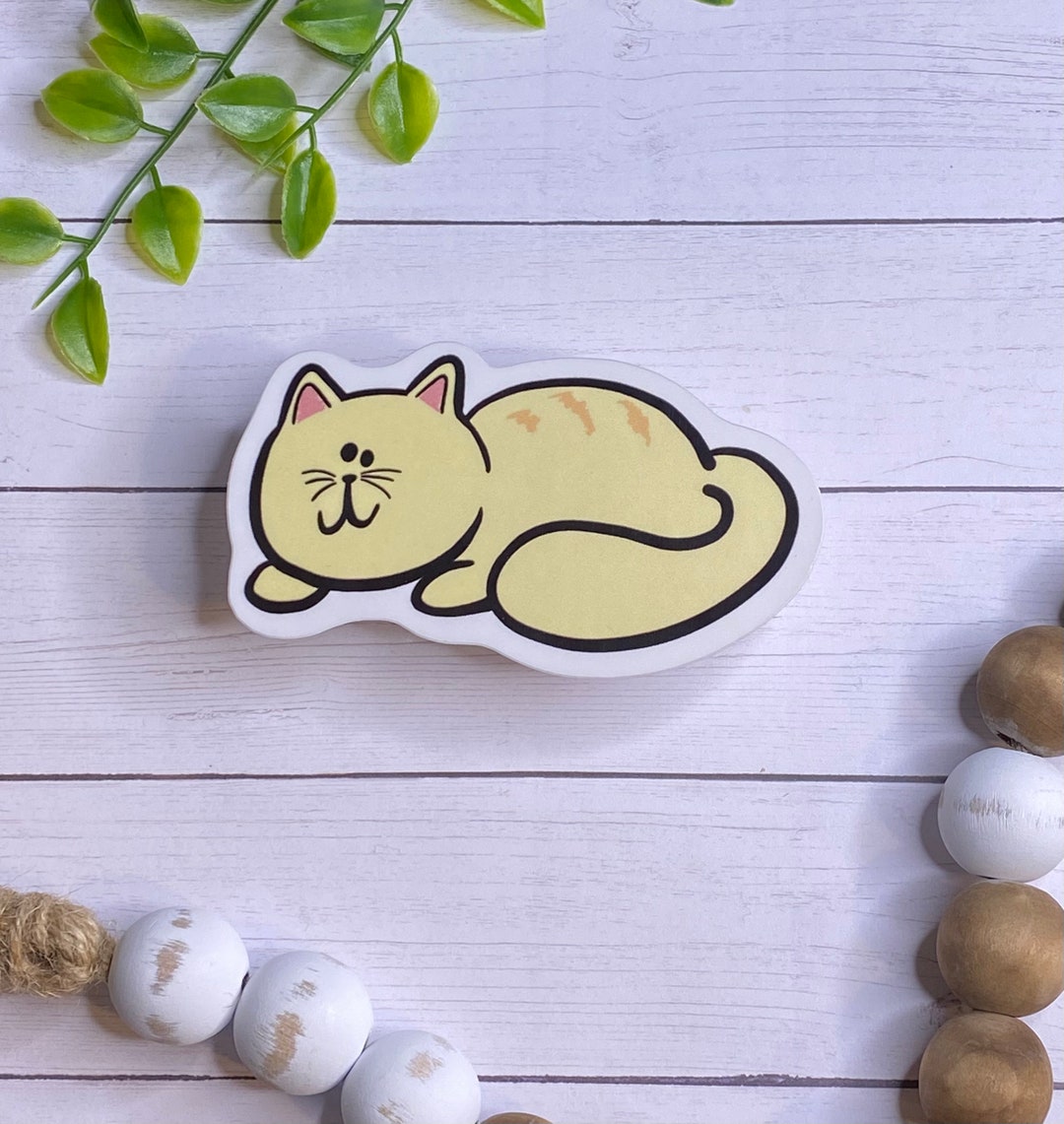 Cute Cat Sticker, Vinyl Sticker, Cat Lover, Cat Mom, Cute Gift, Laptop ...