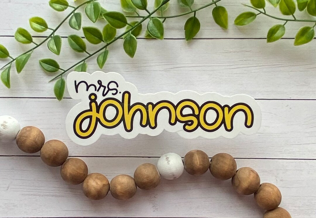 Personalized Teacher Name Sticker, Teacher Planner Stickers, Teacher ...