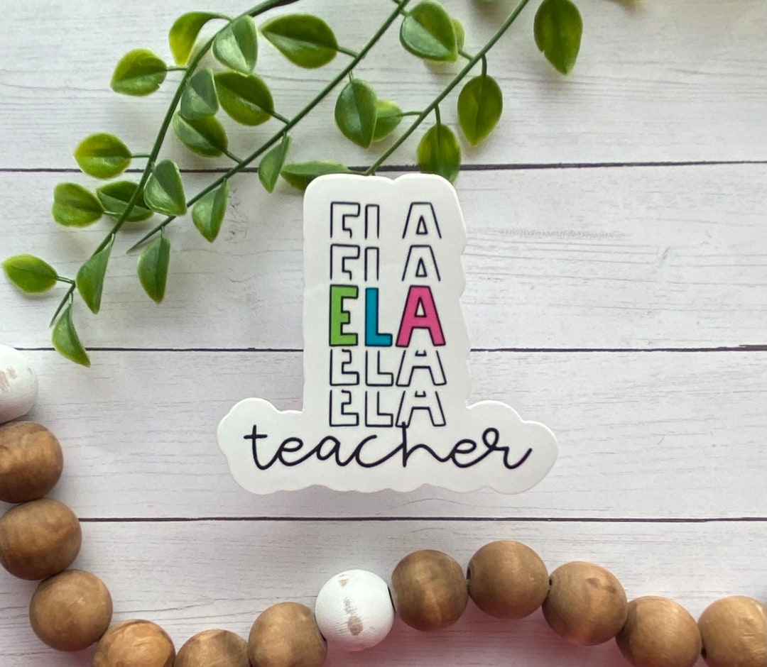 ELA Teacher Sticker, School Subject Sticker, ELA Teacher Gift ...