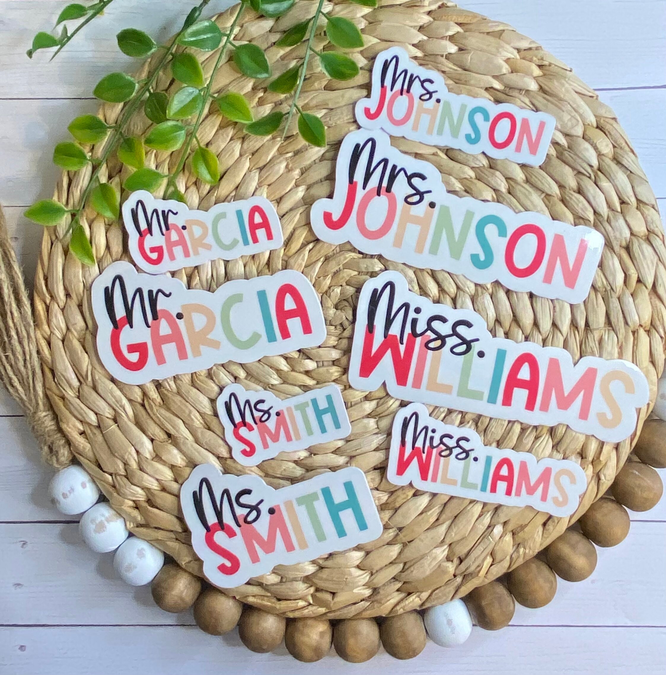 Personalized Teacher Name Sticker Teacher Planner Stickers - Etsy