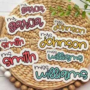 Personalized Teacher Name Sticker, Teacher Planner Stickers, Teacher ...