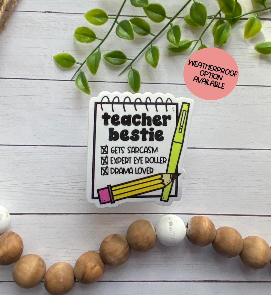 Teacher Bestie, Teacher Stickers, Teacher Appreciation, Teacher Gift ...