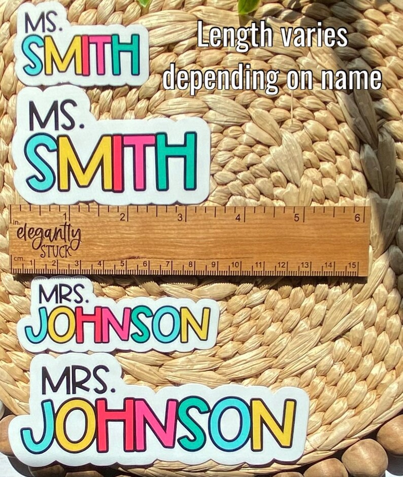 Personalized Teacher Name Sticker Teacher Planner Stickers - Etsy