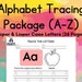 Alphabet Tracing Worksheets Package, Printable Phonics Literacy, ABC ...