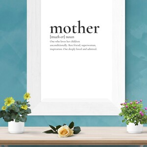 Mother Definition (digital Download for Photo Frame) - Etsy