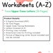 Alphabet Tracing Practice Worksheets A-Z Upper Case Letters, Print ...
