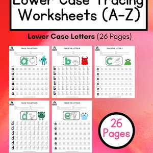 Alphabet Writing Practice Worksheets Bundle A-Z, Print Trace, Upper ...