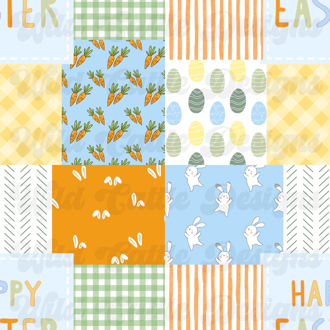 Hoppy Easter Patchwork - Etsy